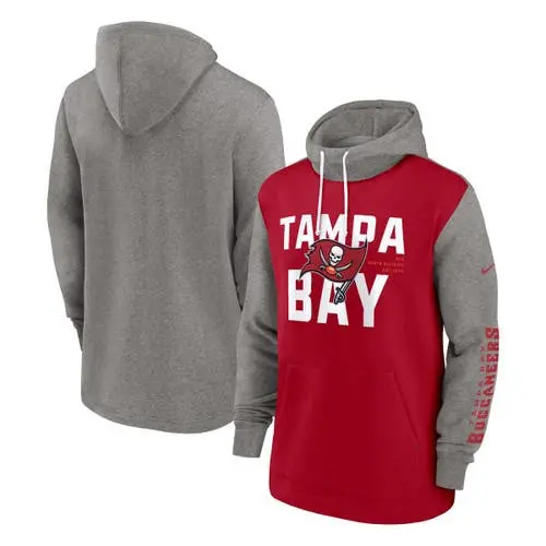 Nike Tampa Bay Buccaneers Fashion Color Block Pullover Hoodie - Red