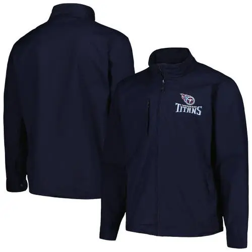 DUNBROOKE Tennessee Titans Journey Workwear Tri-blend Full-zip Jacket - Navy