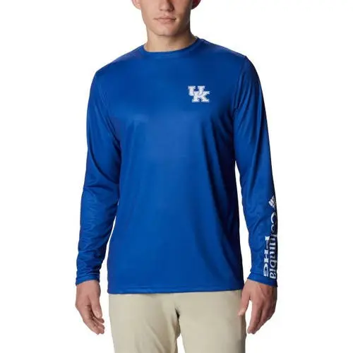 Columbia Kentucky Wildcats Terminal Shot Omni-shade Omni-wick Long Sleeve T-shirt - Royal