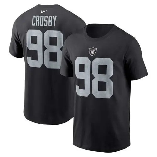 Nike Maxx Crosby Las Vegas Raiders Player Name & Number T-shirt - Black