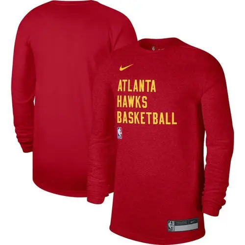 Nike Atlanta Hawks 2023/24 Legend On-court Practice Long Sleeve T-shirt - Red