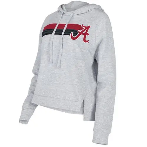 CONCEPTS SPORT Alabama Crimson Tide Cedar Tri-blend Raglan Pullover Hoodie - Gray