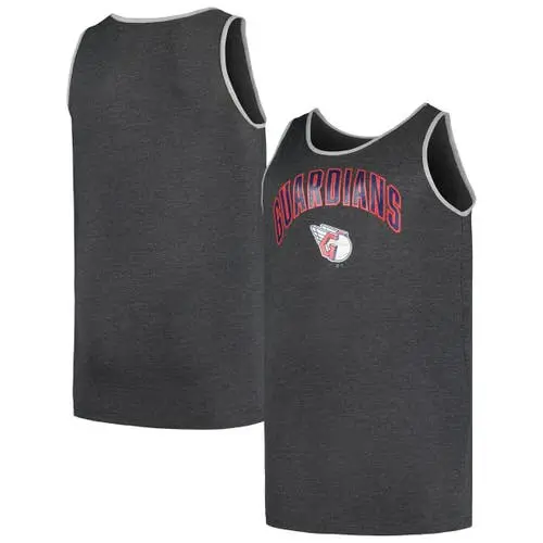 Profile Cleveland Guardians Big & Tall Arch Over Logo Tank Top - Heather Charcoal