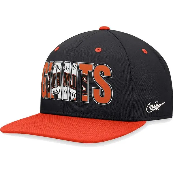 Nike San Francisco Giants Cooperstown Collection Pro Snapback Hat - Black
