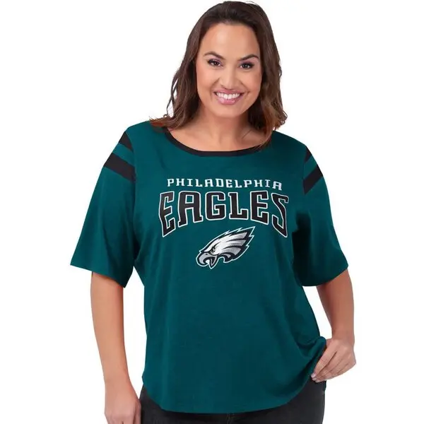 G-III 4HER BY CARL BANKS Philadelphia Eagles Linebacker T-shirt - Green