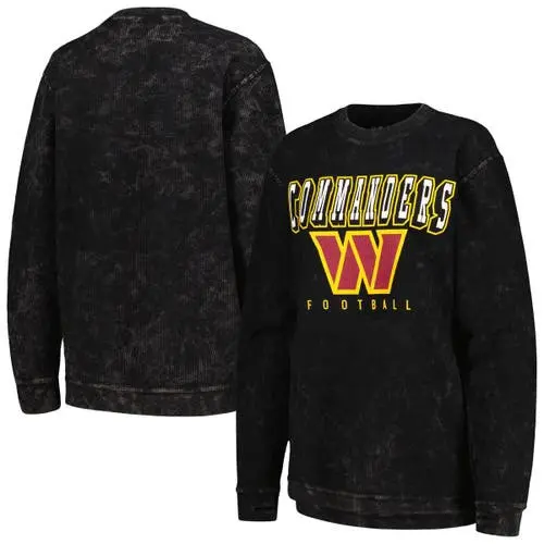 G-III 4HER BY CARL BANKS Washington Commanders Comfy Cord Pullover Sweatshirt - Black