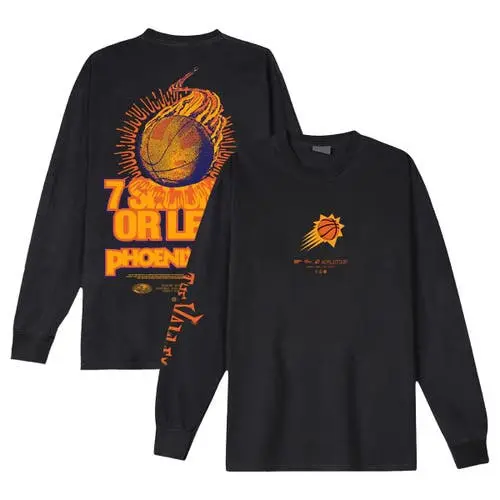 BLEACHER REPORT X Mitchell & Ness  Phoenix Suns World Tour Long Sleeve T-shirt - Black
