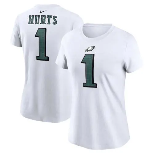 Nike Jalen Hurts Philadelphia Eagles Player Name & Number T-shirt - White