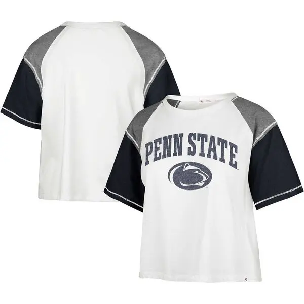 '47 Penn State Nittany Lions Serenity Gia Cropped T-shirt - White