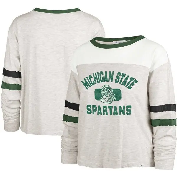 '47 Michigan State Spartans Vault All Class Lena Long Sleeve T-shirt - Oatmeal