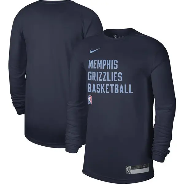 Nike Memphis Grizzlies 2023/24 Legend On-court Practice Long Sleeve T-shirt - Navy