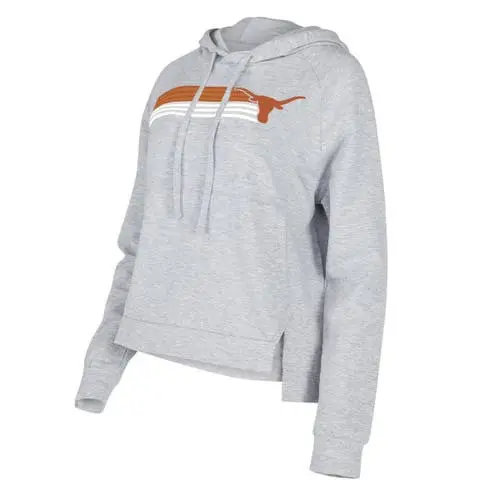 CONCEPTS SPORT Texas Longhorns Cedar Tri-blend Raglan Pullover Hoodie - Gray