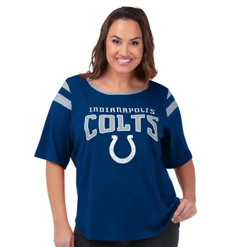 G-III 4HER BY CARL BANKS Indianapolis Colts Linebacker T-shirt - Royal