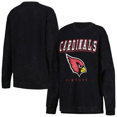 G-III 4HER BY CARL BANKS Arizona Cardinals Comfy Cord Pullover Sweatshirt - Black