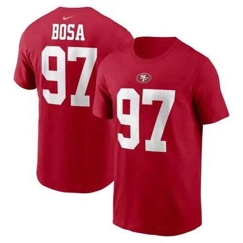 Nike Nick Bosa San Francisco 49ers Player Name & Number T-shirt - Scarlet