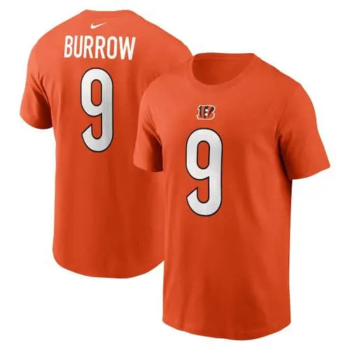 Nike Joe Burrow Cincinnati Bengals Player Name & Number T-shirt - Orange
