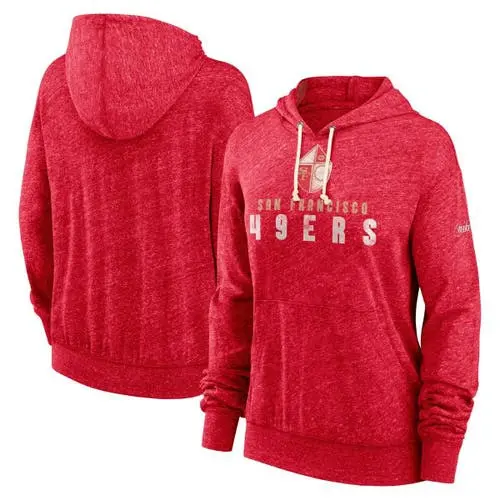 Nike San Francisco 49ers Rewind Gym Vintage Pullover Hoodie - Scarlet