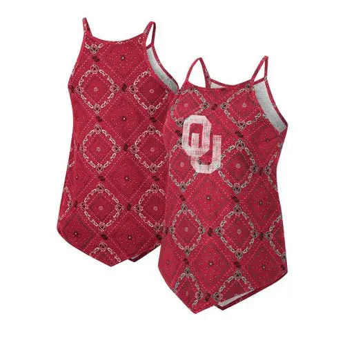 COLOSSEUM X WRANGLER Oklahoma Sooners Bandana Tank Top - Crimson
