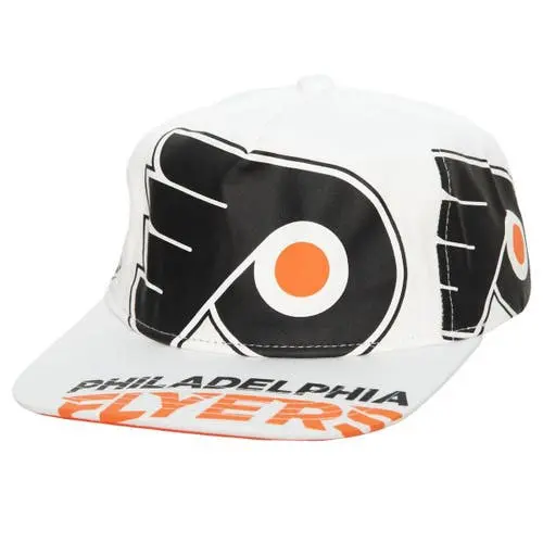 Mitchell & Ness Philadelphia Flyers In Your Face Deadstock Snapback Hat - White