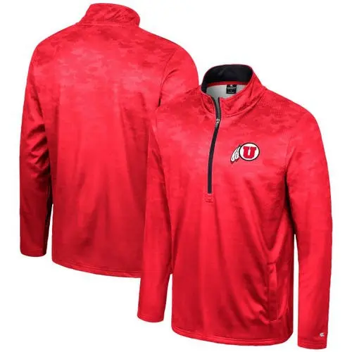 COLOSSEUM Utah Utes The Machine Half-zip Jacket - Red