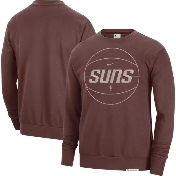Nike Phoenix Suns 2023/24 Authentic Standard Issue Travel Performance Pullover Sweatshirt - Garnet