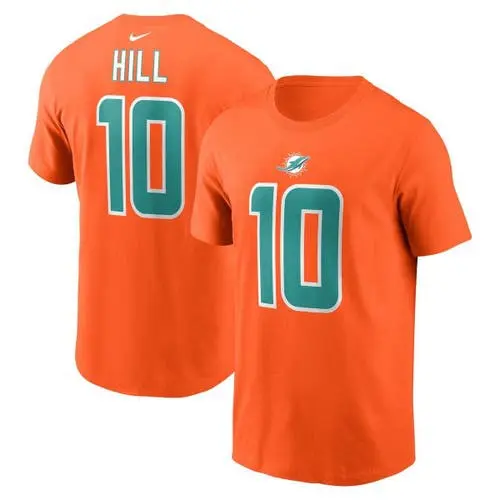 Nike Tyreek Hill Miami Dolphins Player Name & Number T-shirt - Orange