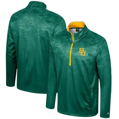 COLOSSEUM Baylor Bears The Machine Half-zip Jacket - Green