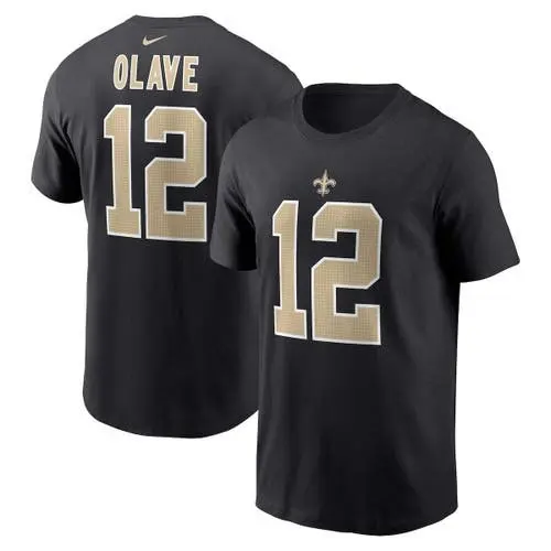 Nike Chris Olave New Orleans Saints Player Name & Number T-shirt - Black