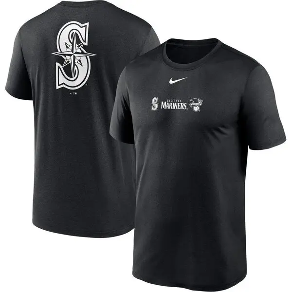 Nike Seattle Mariners Fashion Over Shoulder Logo Legend T-shirt - Black