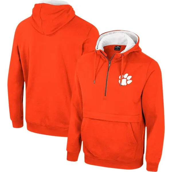 COLOSSEUM Clemson Tigers Half-zip Hoodie - Orange