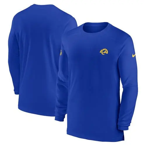 Nike Los Angeles Rams Sideline Coach Performance Long Sleeve T-shirt - Royal