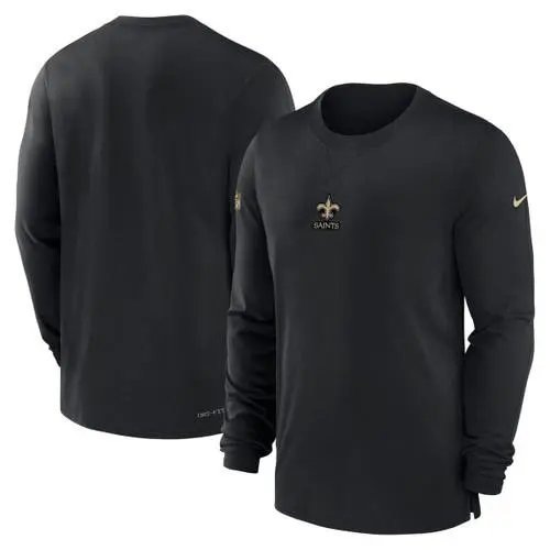 Nike New Orleans Saints 2023 Sideline Performance Long Sleeve T-shirt - Black