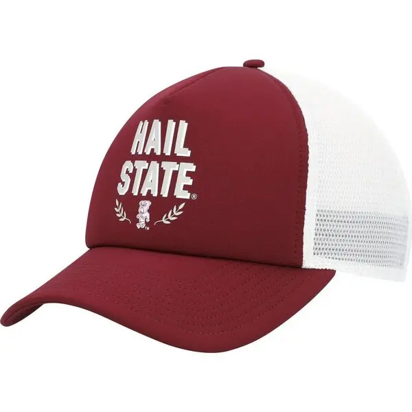 Adidas Mississippi State Bulldogs Phrase Foam Front Trucker Adjustable Hat - Maroon