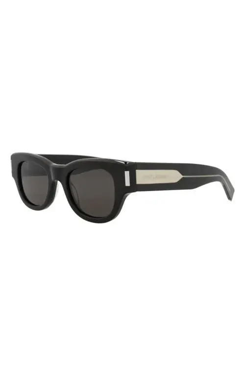 Saint Laurent 49mm Round Sunglasses