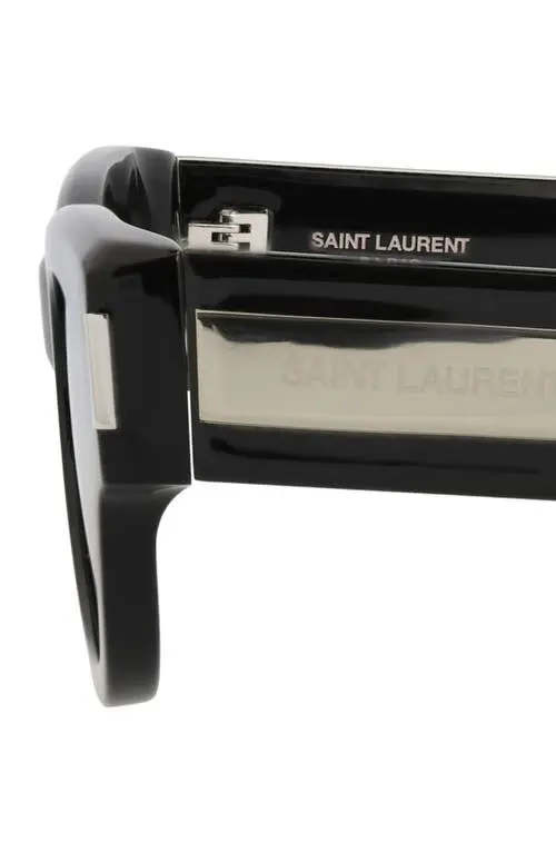 Saint Laurent 49mm Round Sunglasses