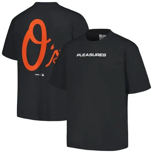 PLEASURES Baltimore Orioles Ballpark T-shirt - Black