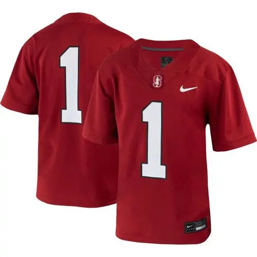 Nike Youth #1 Stanford Cardinal 1st Armored Division Old Ironsides Untouchable Football Jersey - Crimson