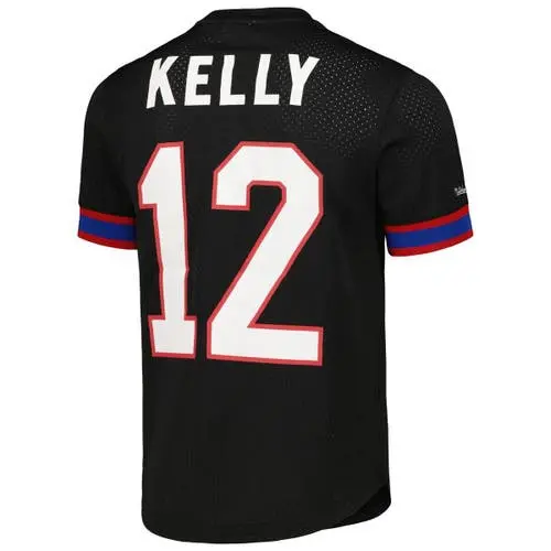 Mitchell & Ness Jim Kelly Buffalo Bills Retired Player Name & Number Mesh Top