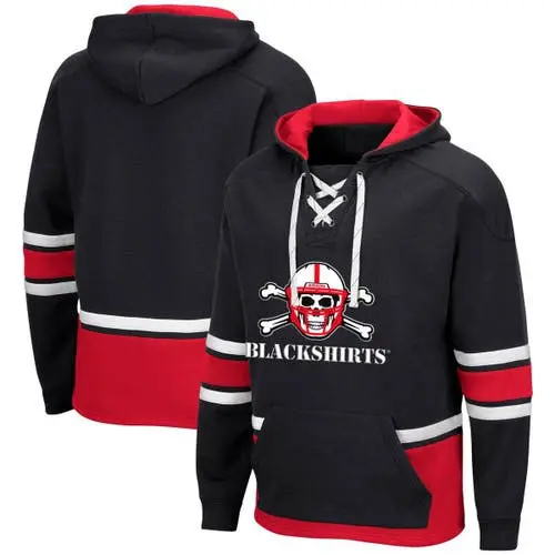 COLOSSEUM Nebraska Huskers Lace Up 3.0 Pullover Hoodie - Black