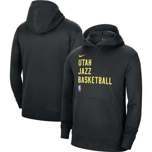 Nike Utah Jazz 2023/24 Performance Spotlight On-court Practice Pullover Hoodie - Black
