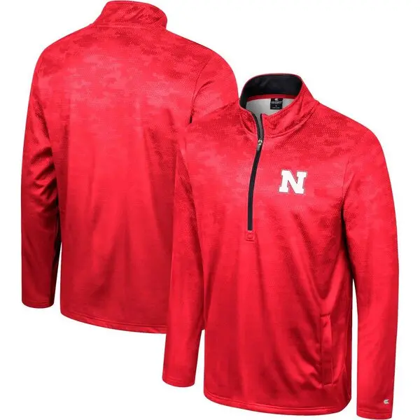 COLOSSEUM Nebraska Huskers The Machine Half-zip Jacket - Scarlet