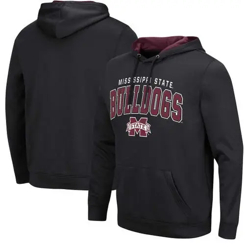 COLOSSEUM Mississippi State Bulldogs Resistance Pullover Hoodie - Black