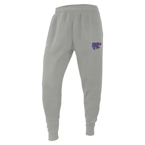 BCS APPAREL Kansas State Wildcats Changeover Club Fleece Jogger Pants - Pewter