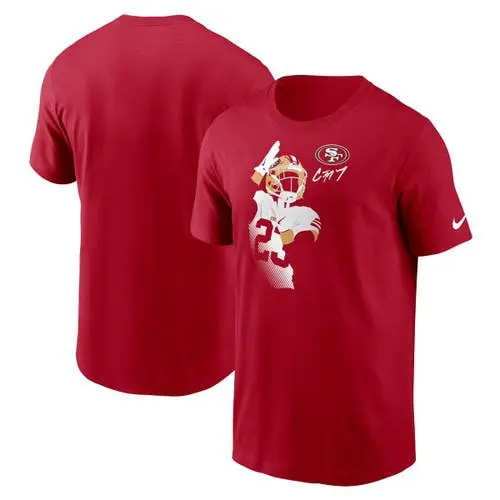 Nike Christian Mccaffrey San Francisco 49ers Player Graphic T-shirt - Scarlet
