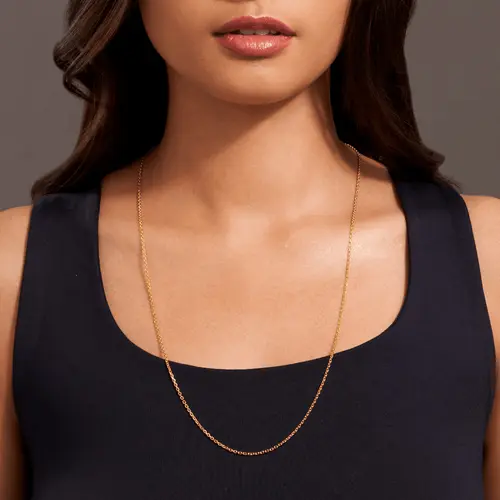 7879 Wide Diamond Cut Cable Chain Necklace
