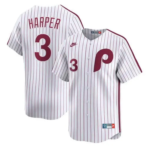 Nike Bryce Harper Philadelphia Phillies Cooperstown Collection Limited Jersey - White