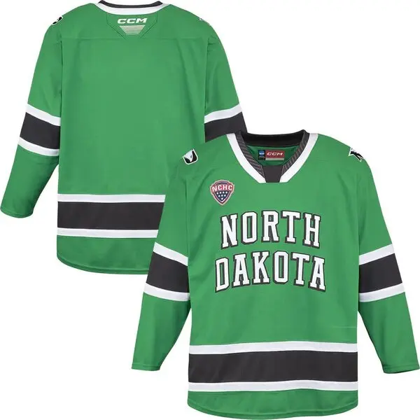 CCM North Dakota Replica Hockey Jersey - Kelly Green