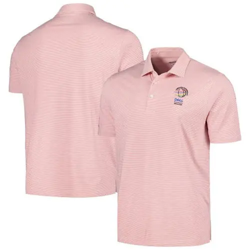 AHEAD Wgc-dell Technologies Match Play Airstream Essential Feed Striped Polo - Red