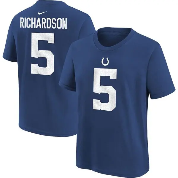 Nike Youth Anthony Richardson Indianapolis Colts Player Name & Number T-shirt - Royal