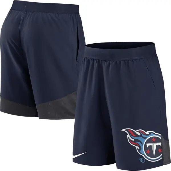 Nike Tennessee Titans Stretch Performance Shorts - Navy